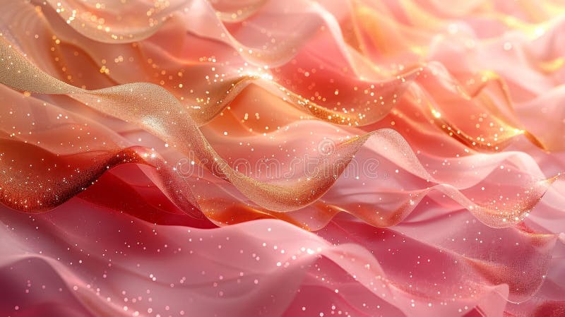 Abstract Flowing Fabric with Glittering Particles - Generative Ai Stock ...