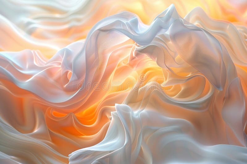 Abstract Flowing Fabric stock illustration. Illustration of digital ...