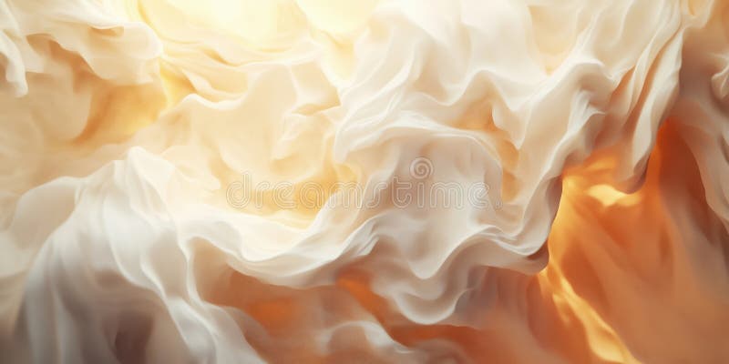 Abstract Flowing Fabric Texture in Warm Tones with Soft Light and Depth ...