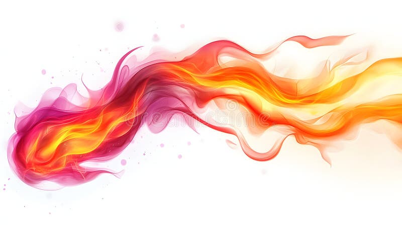 Abstract Flowing Fire and Smoke Design Stock Illustration ...