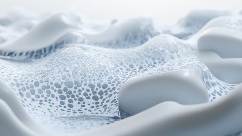 Abstract Flowing Foam Light Blue and White Textured Waves, Soft Stock ...