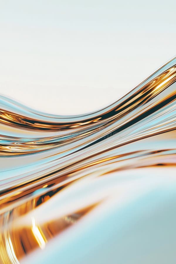 Abstract Flowing Golden and Blue Gradient Waves Smooth Texture Pattern ...