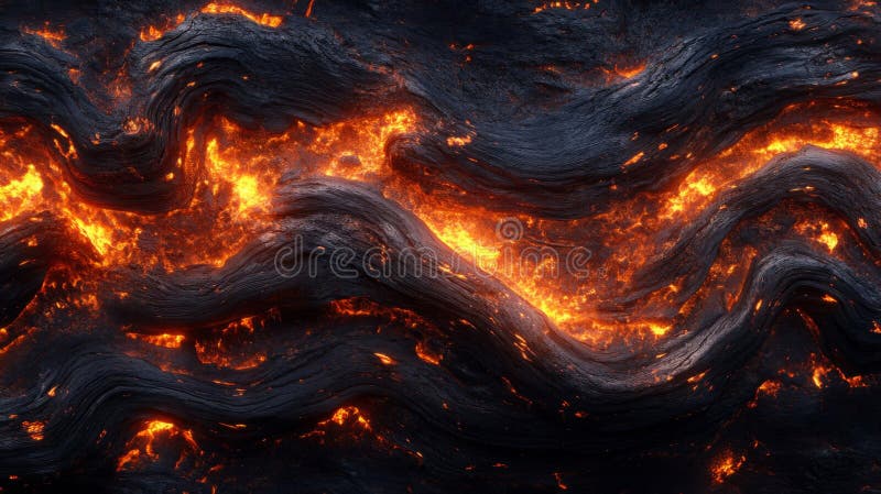 Abstract Flowing Lava Texture Stock Illustration - Illustration of ...