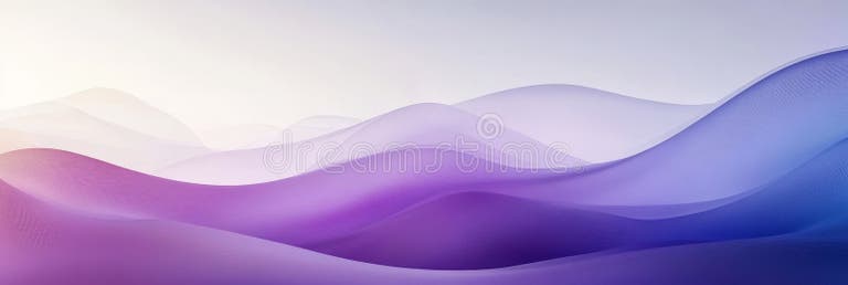 Abstract Flowing Lavender and Purple Wave Pattern Background with Copy ...