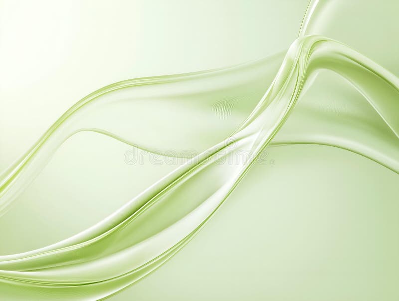 Abstract Flowing Light Green Waves Soft Texture Subtle Light Ethereal ...