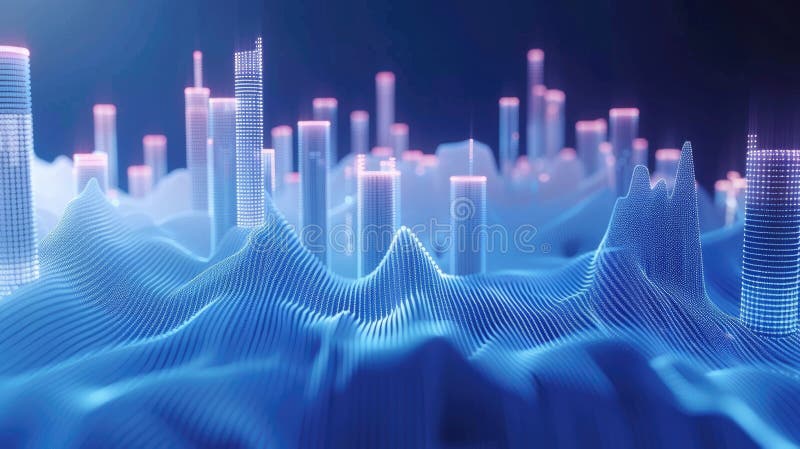 Abstract Flowing Light Wave Effect in Digital Technology Seamless ...