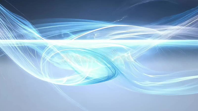 Abstract Flowing Light Waves on Blue Background Stock Footage - Video ...