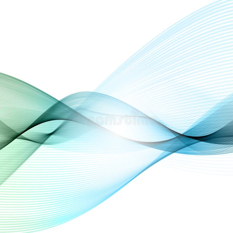 Flowing Lines on a Cold Color Background Stock Illustration ...