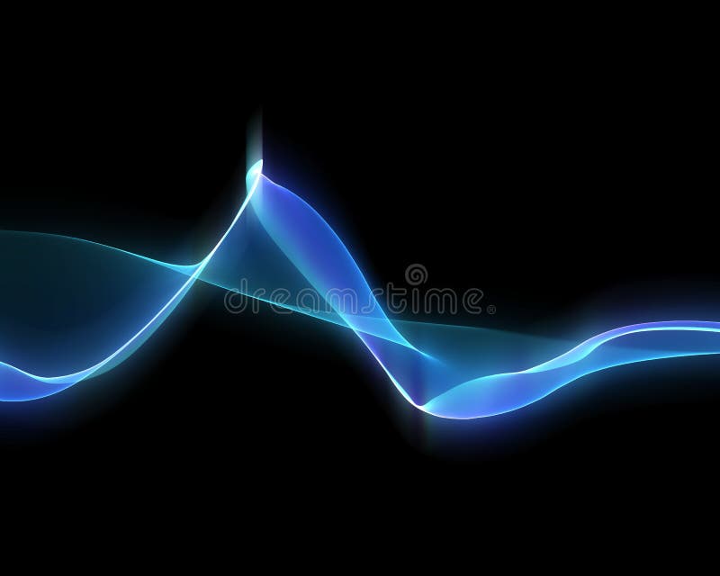 Abstract Flowing Lines with Blur Effect Stock Illustration ...