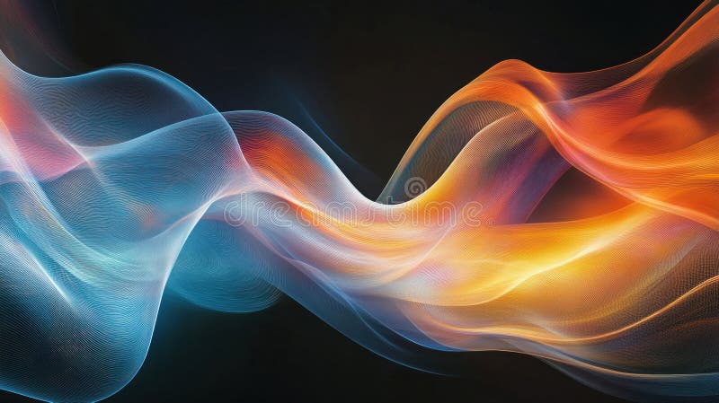 Abstract Flowing Lines Creating Dynamic Energy Patterns Stock Image
