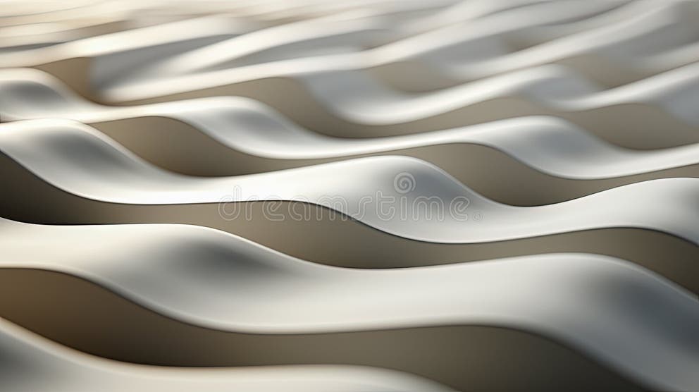 Abstract Flowing Lines Geometry with Luminous Shadows and Light ...