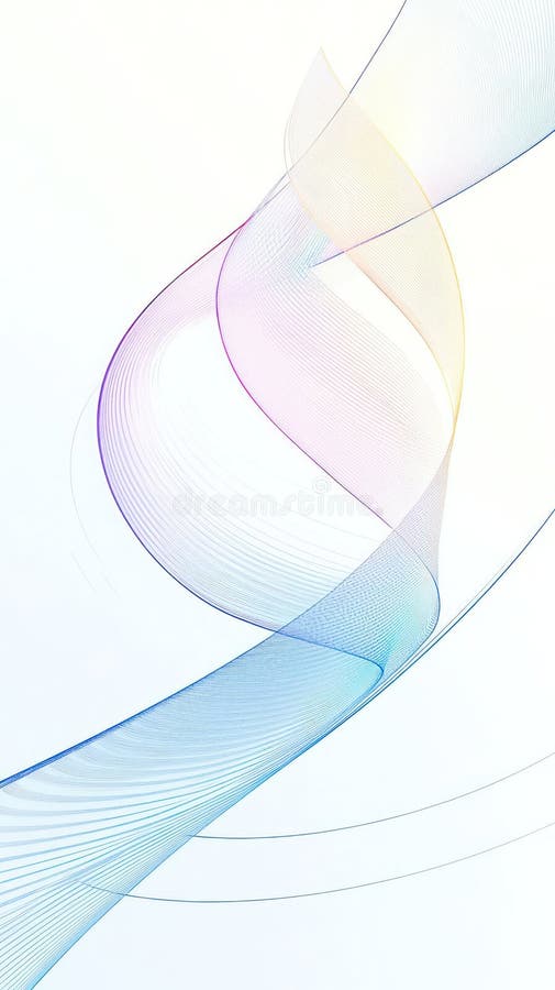 Abstract Flowing Lines in Soft Colors Create a Serene and Modern Visual ...