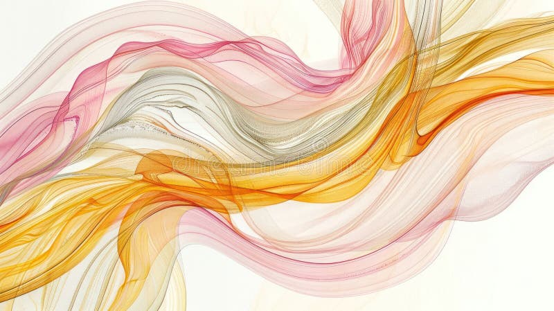 Abstract Flowing Lines in Soft Colors, Creating a Serene and Artistic ...