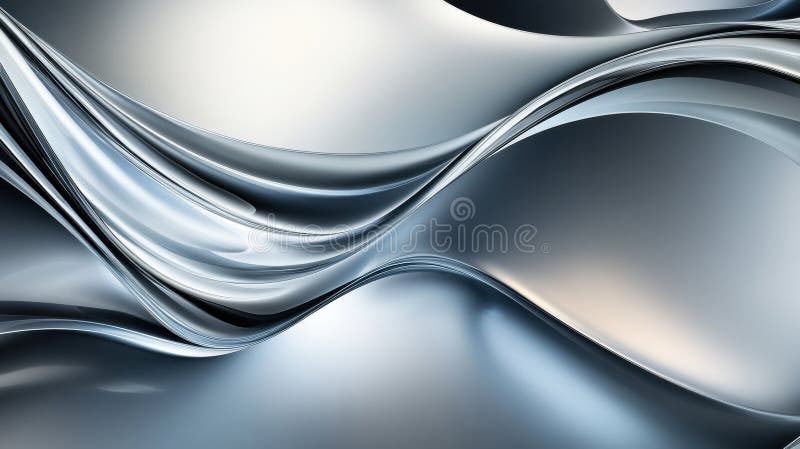 Abstract Flowing Metallic Waves in Fluid Motion Design for Creative ...