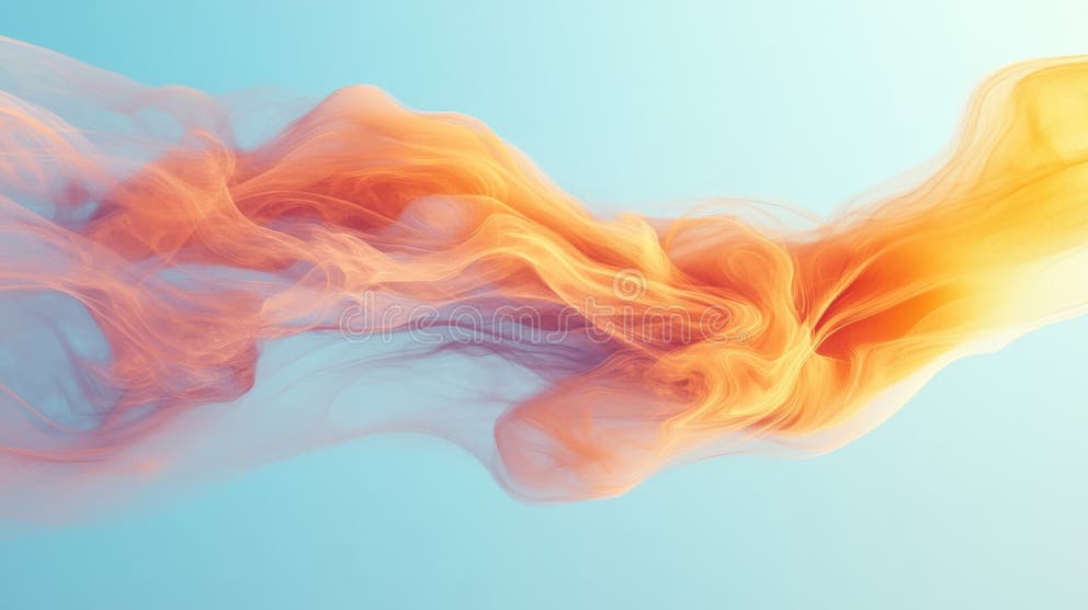 Abstract Flowing Orange Design Stock Illustration - Illustration of ...
