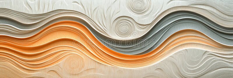 Abstract Flowing Paper Carving, Textured Pattern Waves Background with ...