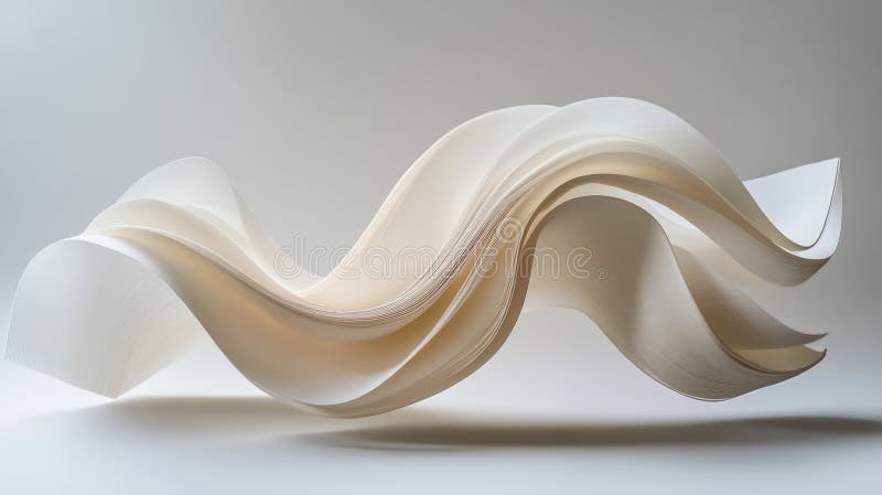 Abstract, Flowing, Paper Forms Stock Illustration - Illustration of ...
