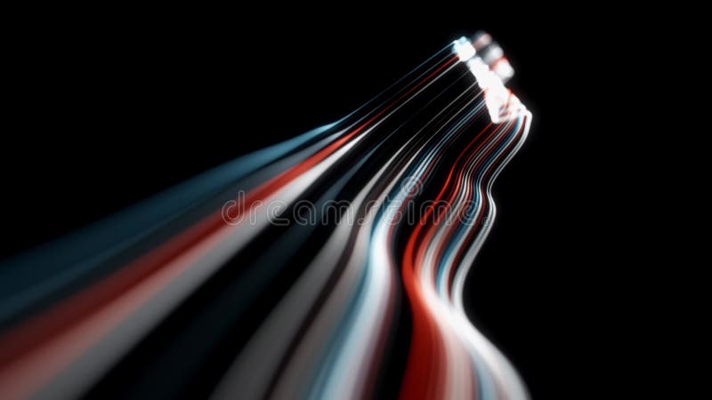 Abstract Flowing Particle Lines Data Concept Background Loop Stock