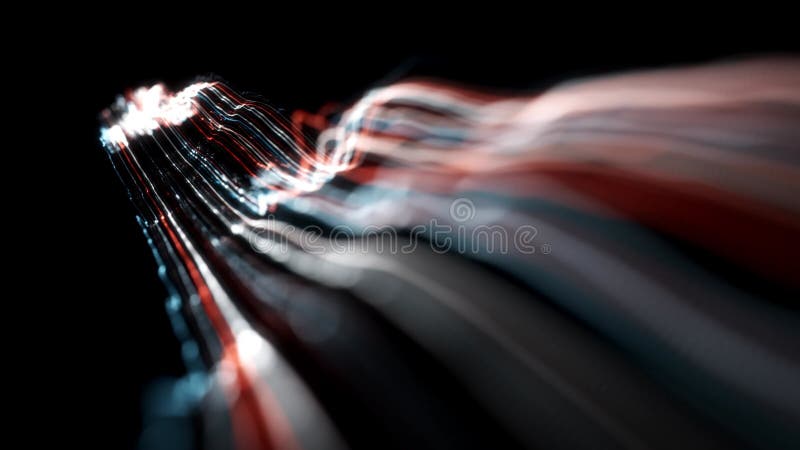Abstract Flowing Particle Lines Data Concept Background Loop Stock