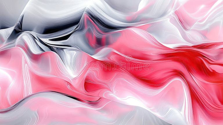 Abstract Flowing Patterns in Soft Pink, White, and Gray Hues Create a ...