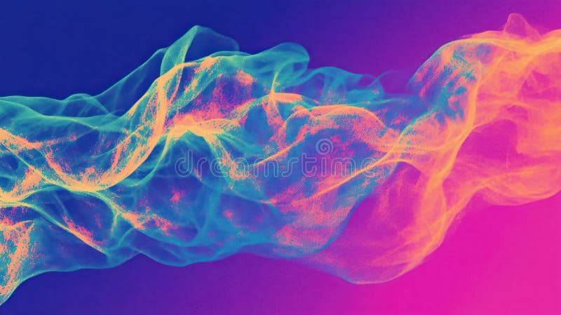 Abstract Flowing Patterns with Vibrant Colors and Ethereal Effects ...