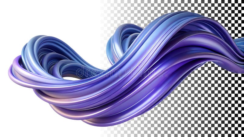 Abstract Flowing Purple and Blue Shape, Representing Dynamic Data Png ...