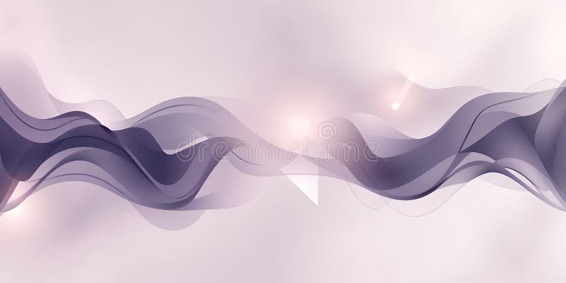 Abstract Flowing Purple Ribbons on a Light Background with Soft Light and Small Specks Stock ...