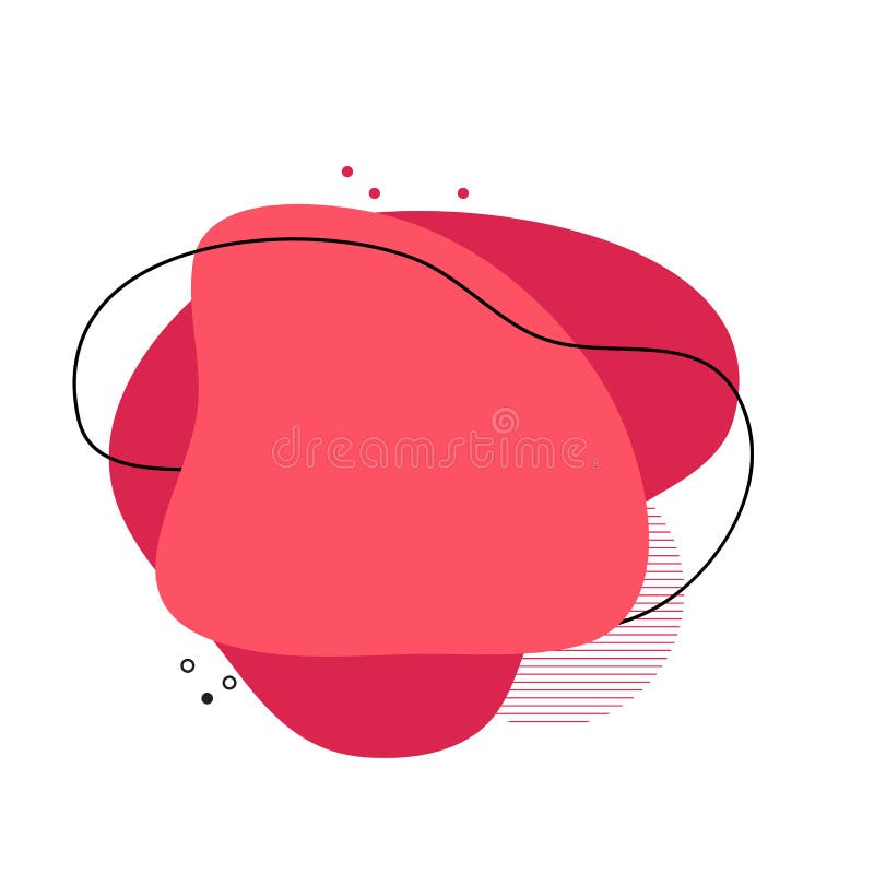 Abstract Flowing Red Shapes Modern Graphic Elements. Dynamical Colored ...