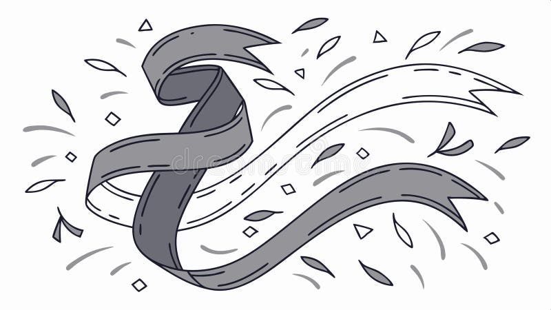 Abstract Flowing Ribbon Design for Elegant Backgrounds and Accents ...