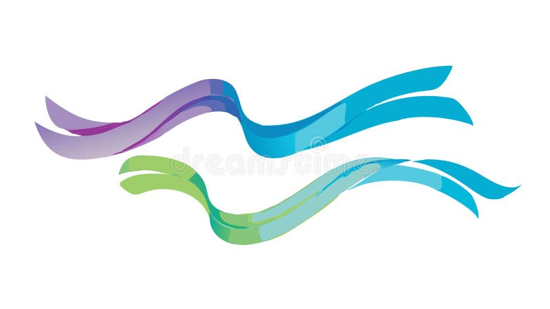Abstract Flowing Ribbons, Dynamic and Artistic Movement, Vector Design ...