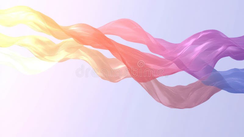 Abstract Flowing Ribbons in Soft Colors Create a Serene and Artistic ...