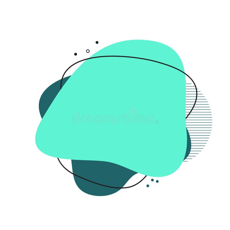 Abstract Flowing Shapes Modern Graphic Elements. Dynamical Colored ...