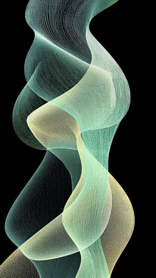 Abstract Flowing Shapes in Soft Colors, Creating a Sense of Movement ...
