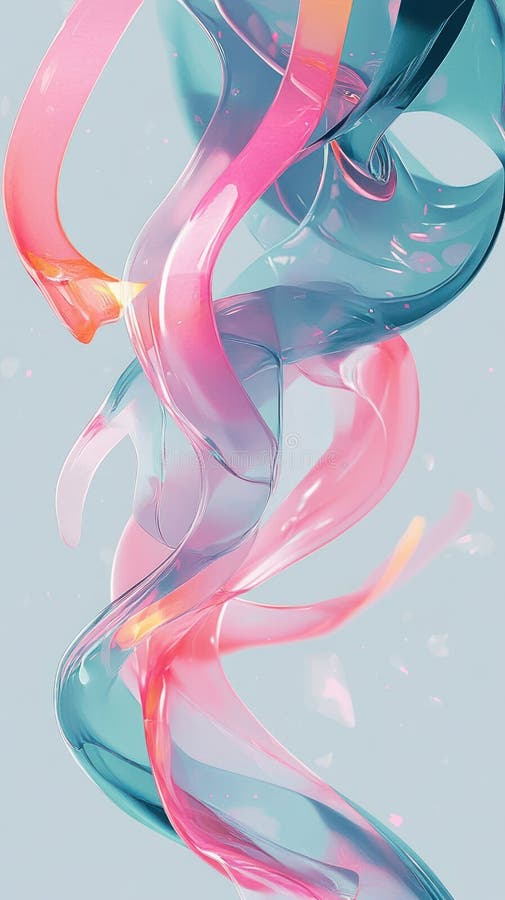 Abstract Flowing Shapes in Vibrant Colors Create a Dynamic and Modern ...