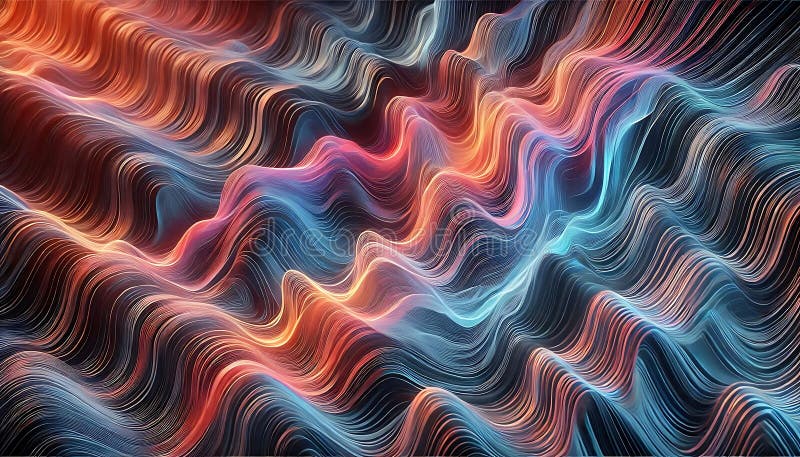 Abstract Flowing Silk-like Textures in Holographic Gradients with ...