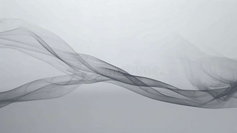 Abstract Flowing Smoke Patterns in a Minimalist Gray Background Stock ...