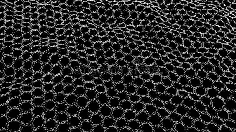 Abstract Flowing Smooth Fractal Waves Background from Polygons ...