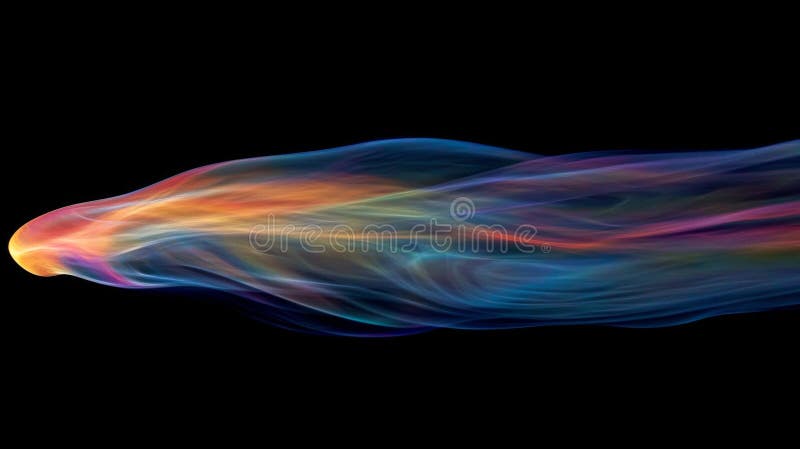 Abstract Flowing Stream of Cosmic Light and Color Stock Illustration ...