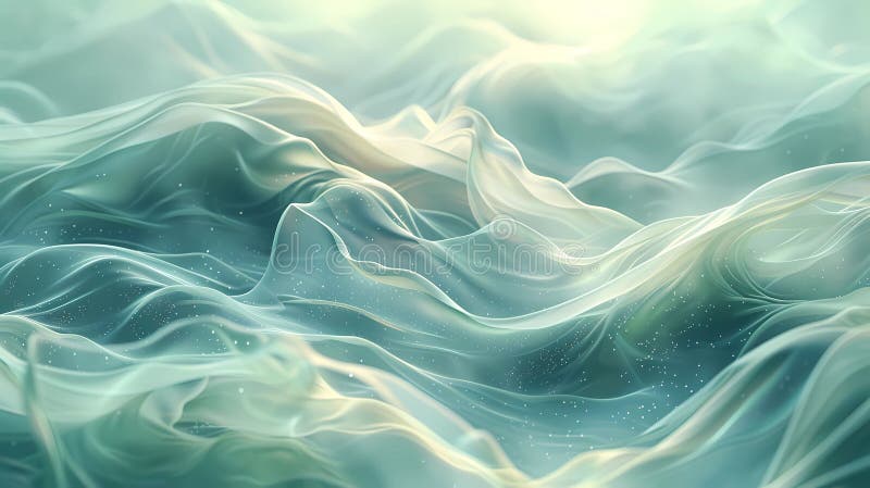 Abstract Flowing Translucent Waves Stock Illustration - Illustration of ...