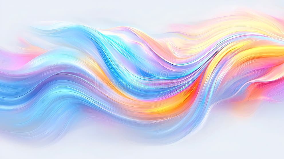 Dynamic Abstract Flowing Wave with Vibrant Colors and Soft Lightness ...