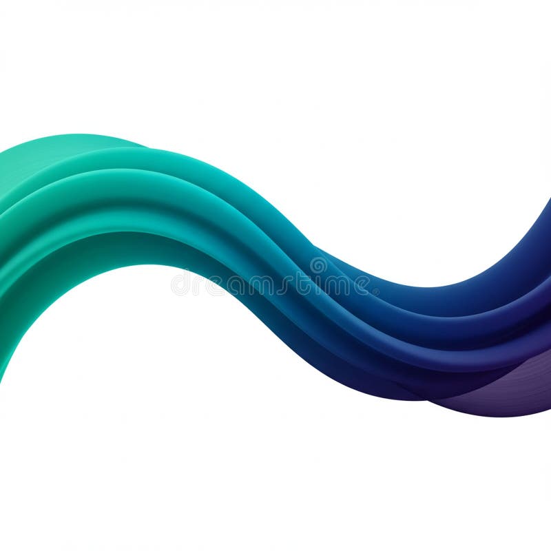 An Abstract, Flowing Wave Design Featuring Shades of Blue and Teal. the ...