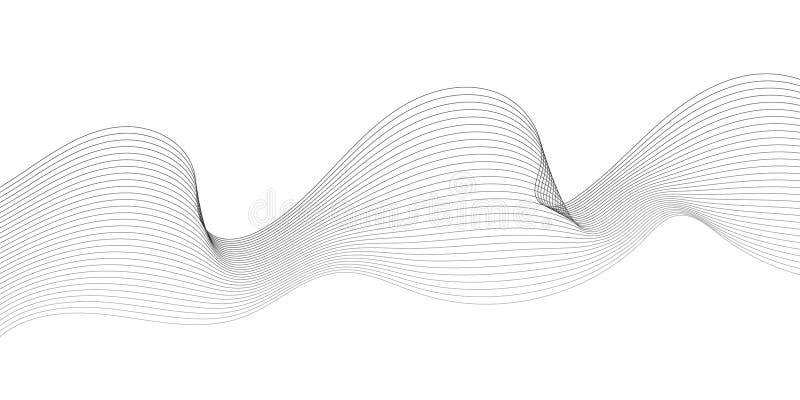 Abstract Flowing Wave Lines. Design Element for Technology, Science ...