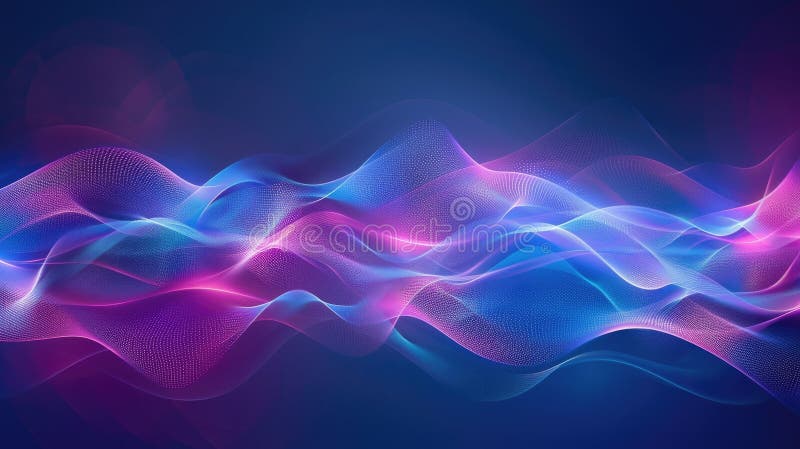 Abstract Flowing Wave Pattern with Dots Texture. Digital Art for Design ...