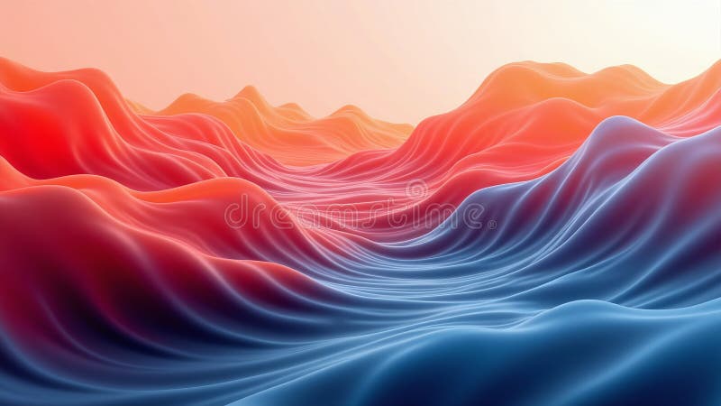 Abstract flowing waves stock illustration. Illustration of artistic ...