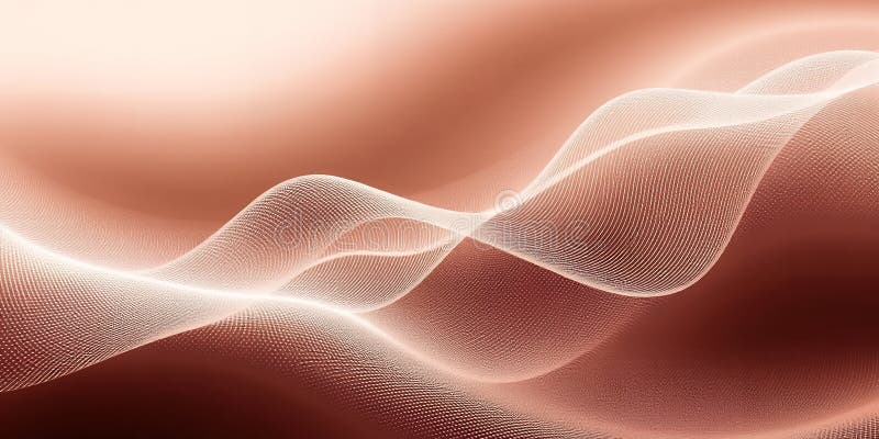 Abstract Flowing Waves with a Copper Color Palette and a Textured ...