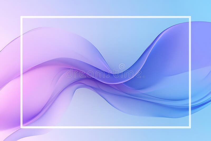 Abstract Flowing Waves, Pink, Purple, Blue Gradient with a White ...