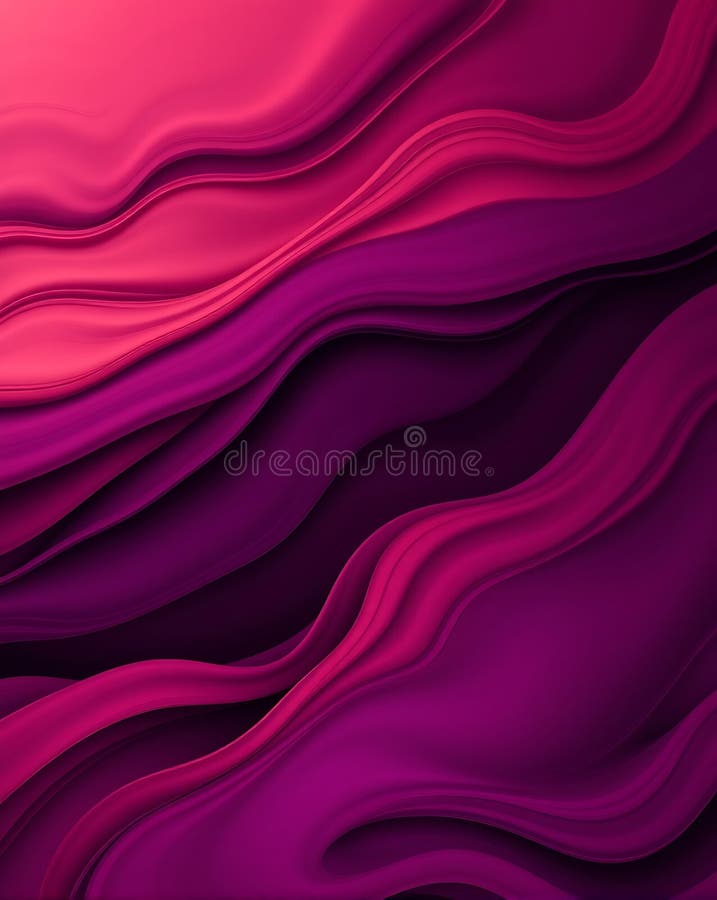 Abstract Flowing Waves in Pink and Purple Stock Illustration ...