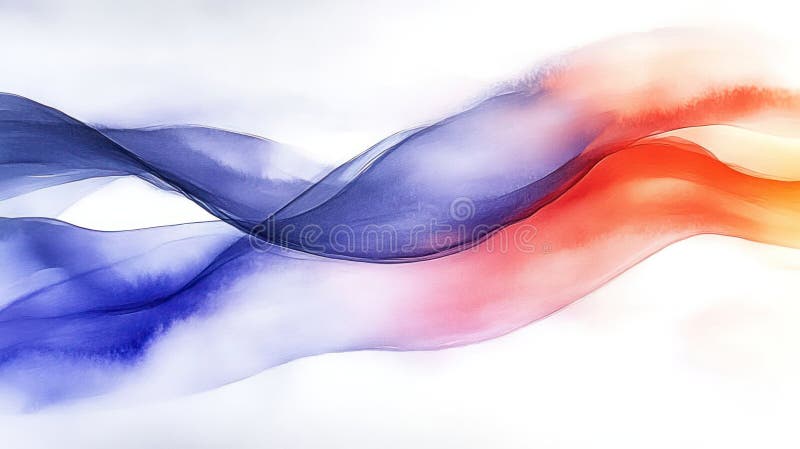 Abstract Flowing Waves in Soft Colors Create a Serene and Dynamic Visual Effect Stock ...