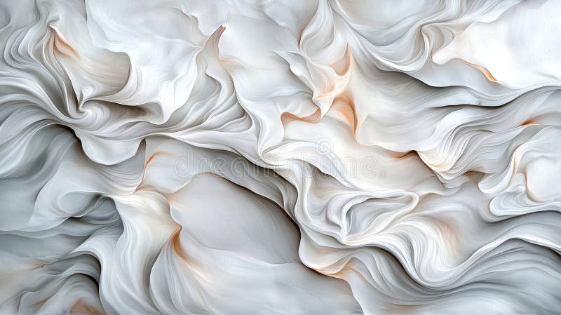 Abstract Flowing White and Beige Texture with Smooth Curves and Soft ...