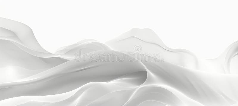 Abstract Flowing White Fabric, Luxurious Satin Cloth Background 3D ...